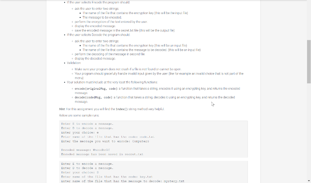 Solved In this assignment we are going to practice reading | Chegg.com