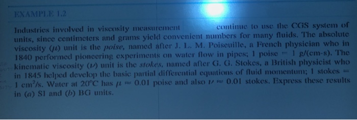 Solved EXAMPLE 1.2 continuc to use the CGS system of and | Chegg.com