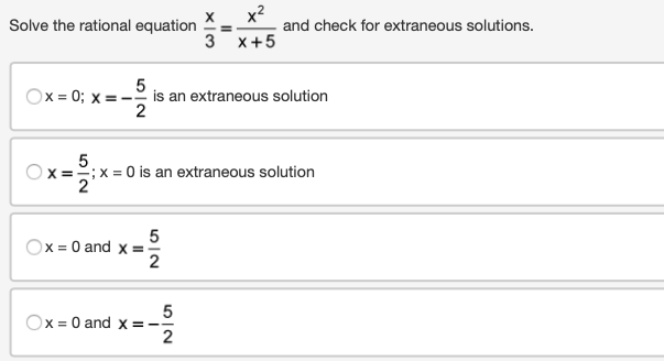 Solved x2 Solve the rational equation and check for | Chegg.com