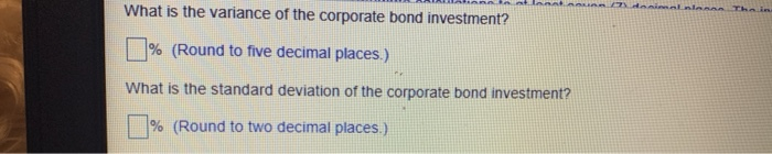 Solved t Variance and standard deviation (expected) Bacon | Chegg.com