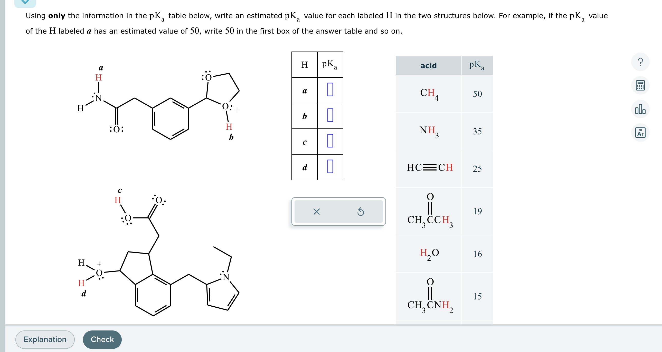 Solved Using only the information in the pKa ﻿table below, | Chegg.com