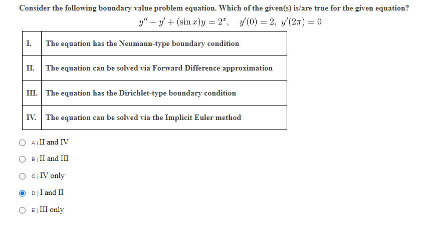 Solved Consider the following boundary value problem | Chegg.com