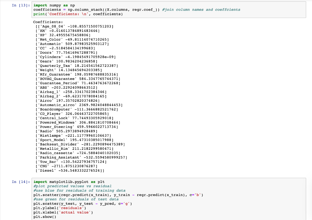 [Coding Language is Python // The Original Dataset is | Chegg.com