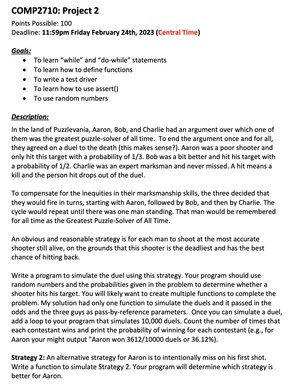 Solved Goals: - To learn "while" and "do-while" statements - | Chegg.com