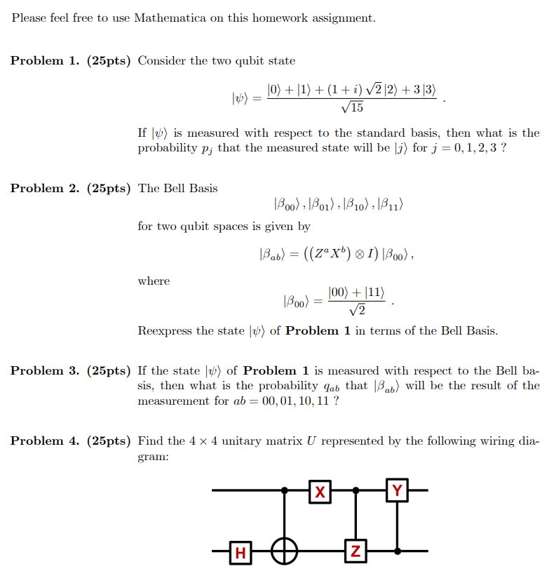 Solved Please feel free to use Mathematica on this homework | Chegg.com