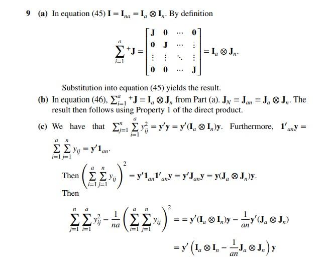 The variance-covariance matrix of the response vector | Chegg.com