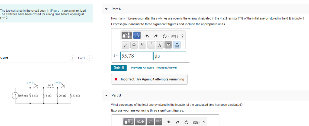 Solved Part A The two switches in the circuit seen in | Chegg.com