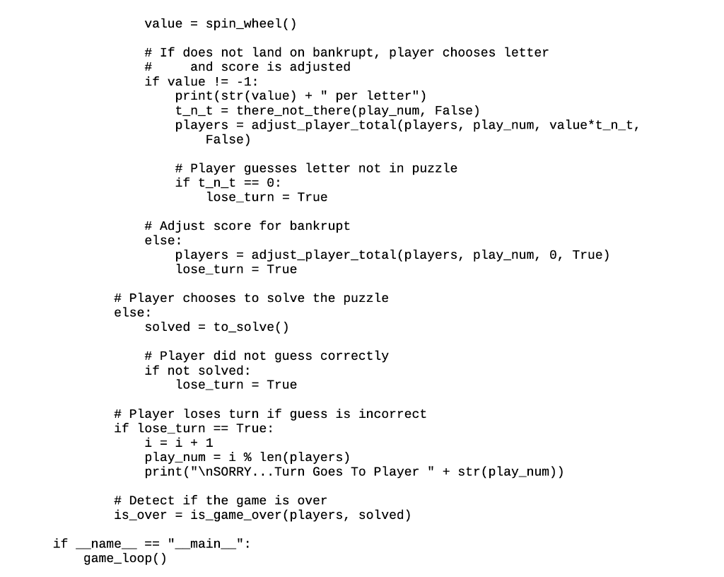 Solved those of you unfamiliar with this game, Wheel of | Chegg.com