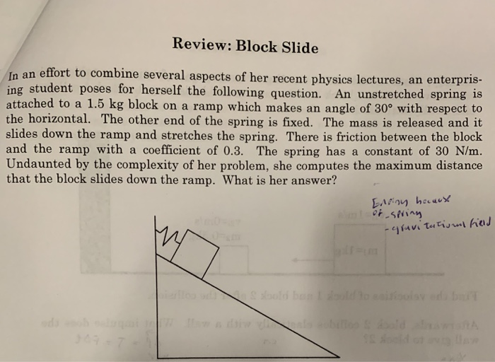 Solved Review: Block Slide In an effort to combine several | Chegg.com