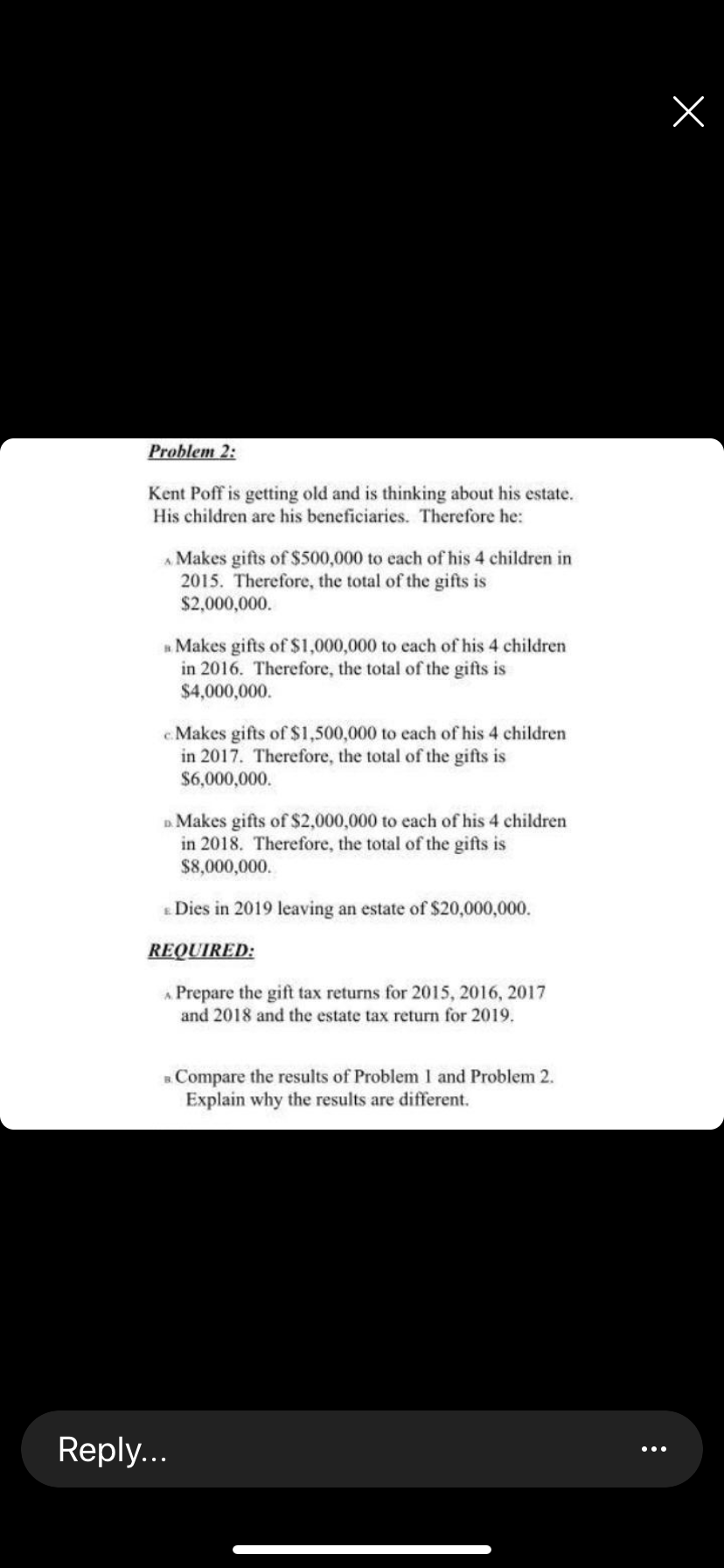 Solved Х Problem 2: Kent Poff is getting old and is thinking | Chegg.com