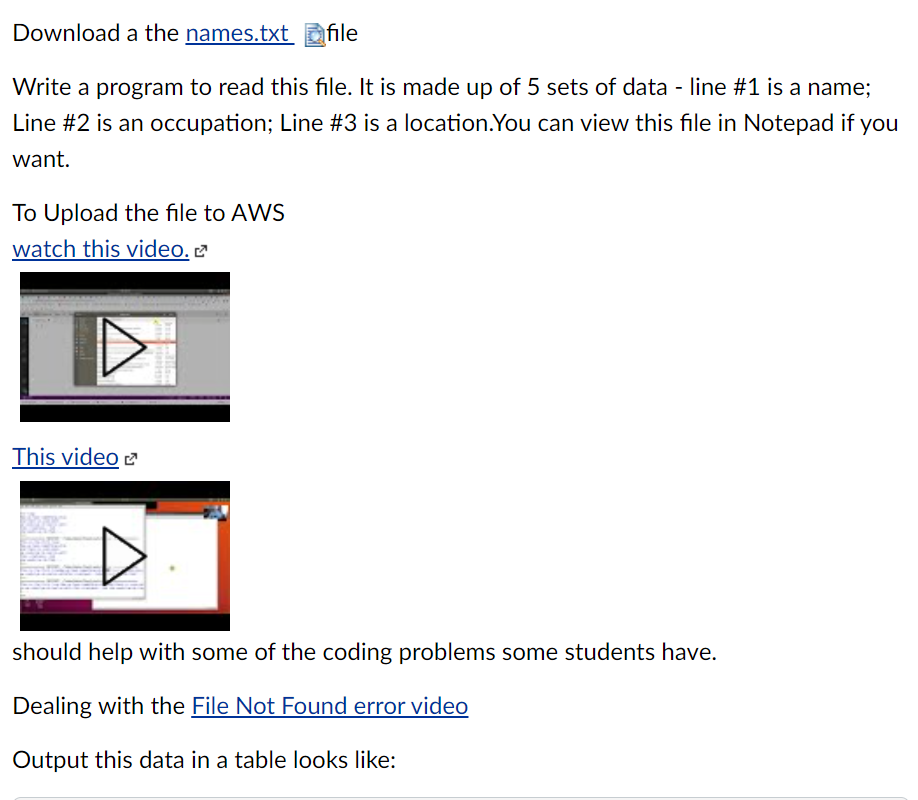Solved The names text file is listed below. Pat | Chegg.com