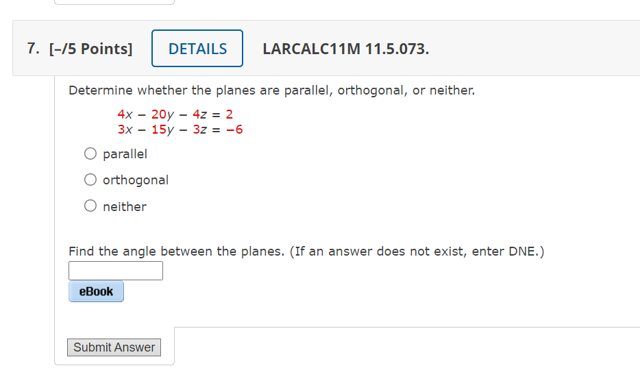 Solved Determine whether the planes are parallel, | Chegg.com
