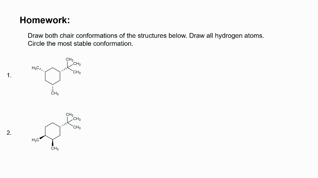 Solved Draw both chair conformations of the structures | Chegg.com