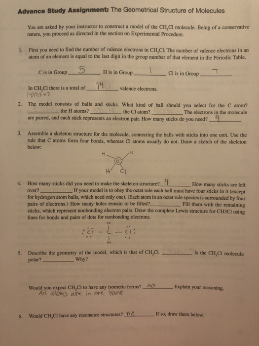 Solved Advance Study Assignment: The Geometrical Structure | Chegg.com