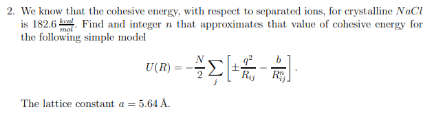 Solved Any insights on how to start this solid state physics | Chegg.com
