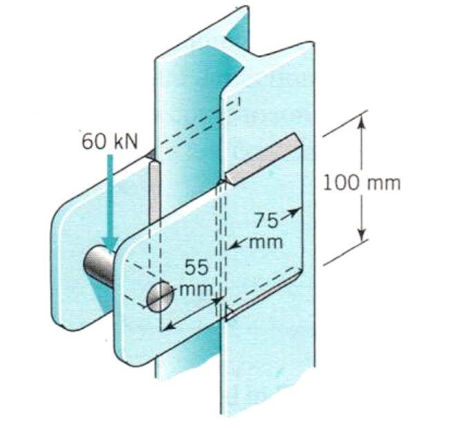 Solved The bracket shown in Figure 2 is to support a total | Chegg.com