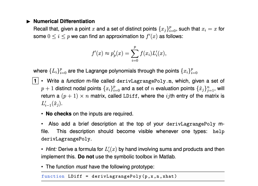 2. Write a function m-file called polyDerivative.m | Chegg.com
