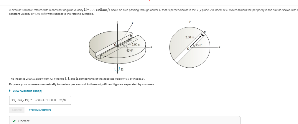 Solved A circular turntable rotates with a constant angular | Chegg.com