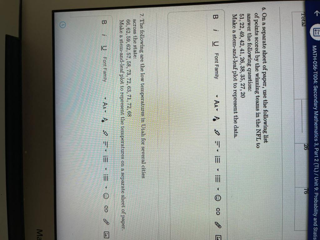 Solved MATH-056-T004: Secondary Mathematics 3, Part 2 (TL) / | Chegg.com