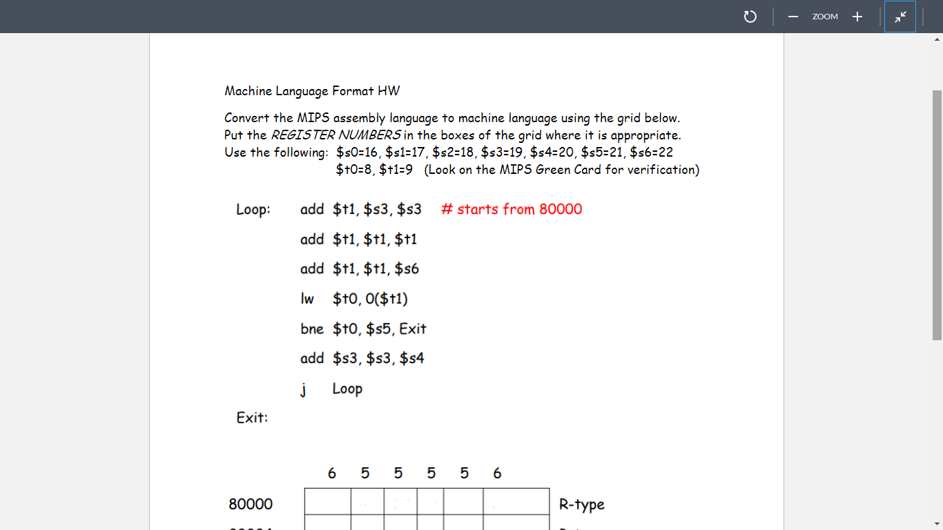 Solved Use binary values inside the boxes for the registers | Chegg.com