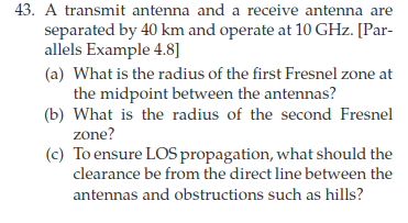 Solved 43. A transmit antenna and a receive antenna are | Chegg.com