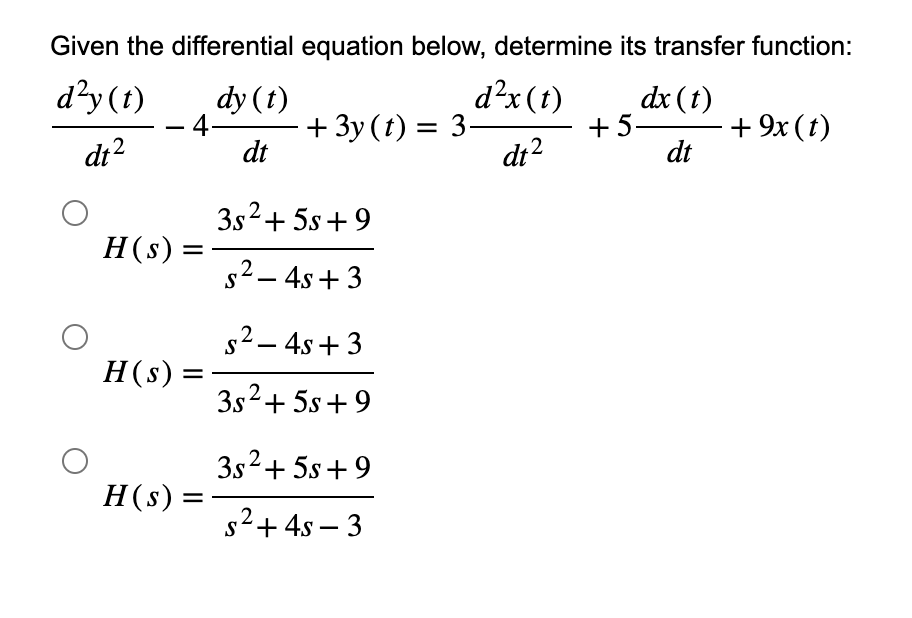 Solved Given the differential equation below, determine its | Chegg.com