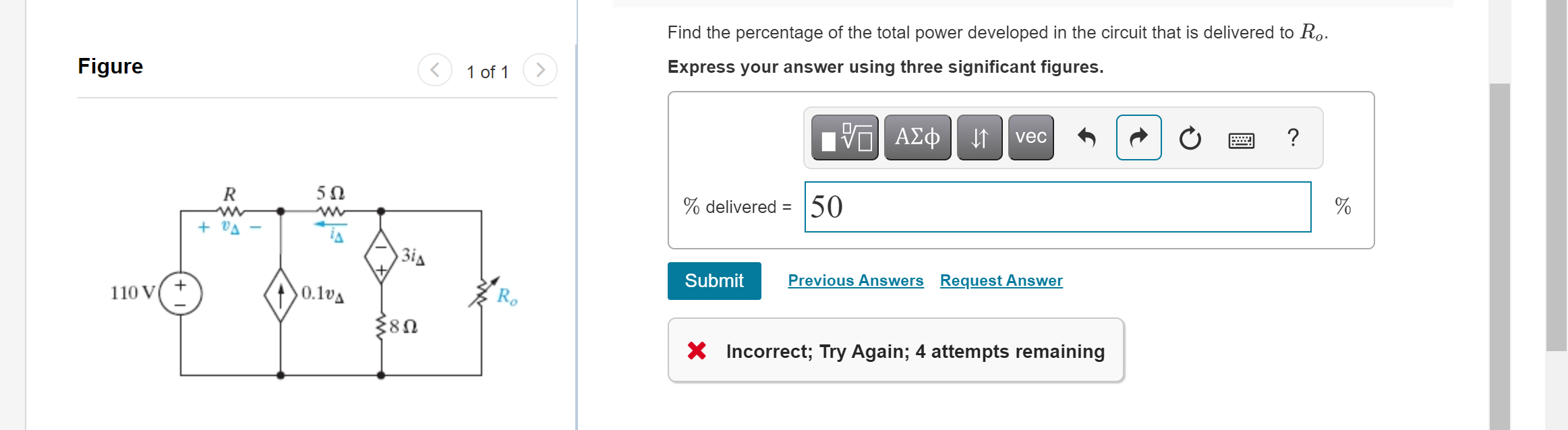 Solved Constants The variable resistor (R.) in the circuit | Chegg.com