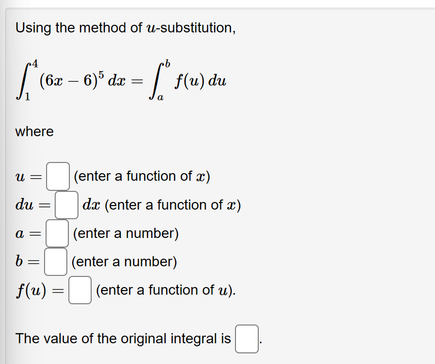 Solved Using the method of u-substitution, | Chegg.com