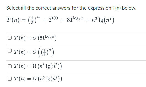 Solved Select all the correct answers for the expression | Chegg.com