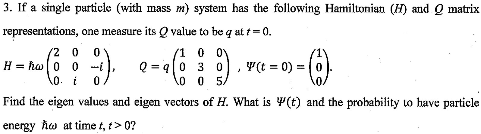 Solved 3. If a single particle (with mass m ) system has the | Chegg.com
