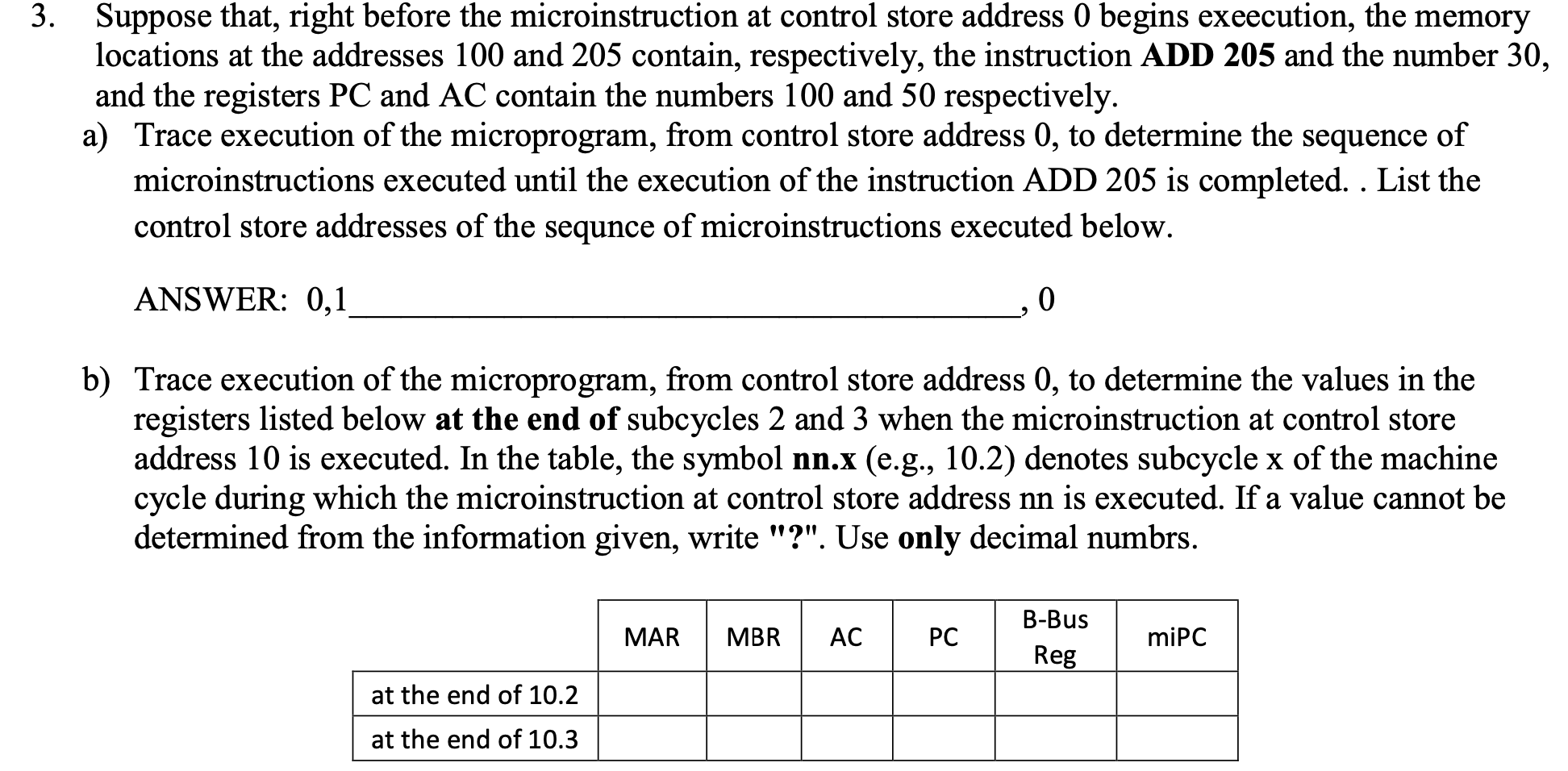 3. Suppose that, right before the microinstruction at | Chegg.com