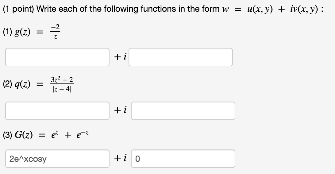 Solved 1 Point Write Each Of The Following Functions In 