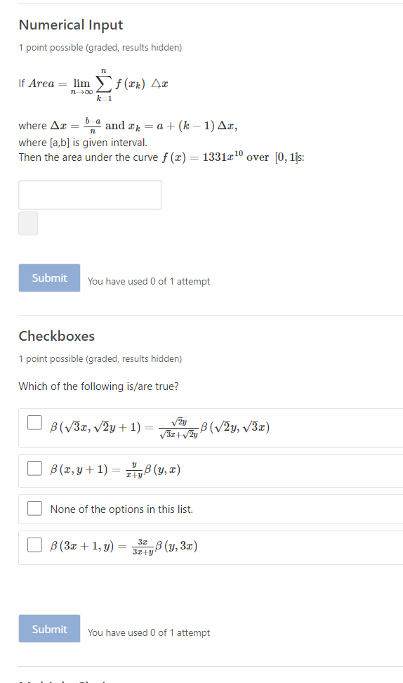 Solved Numerical Input 1 point possible (graded, results | Chegg.com
