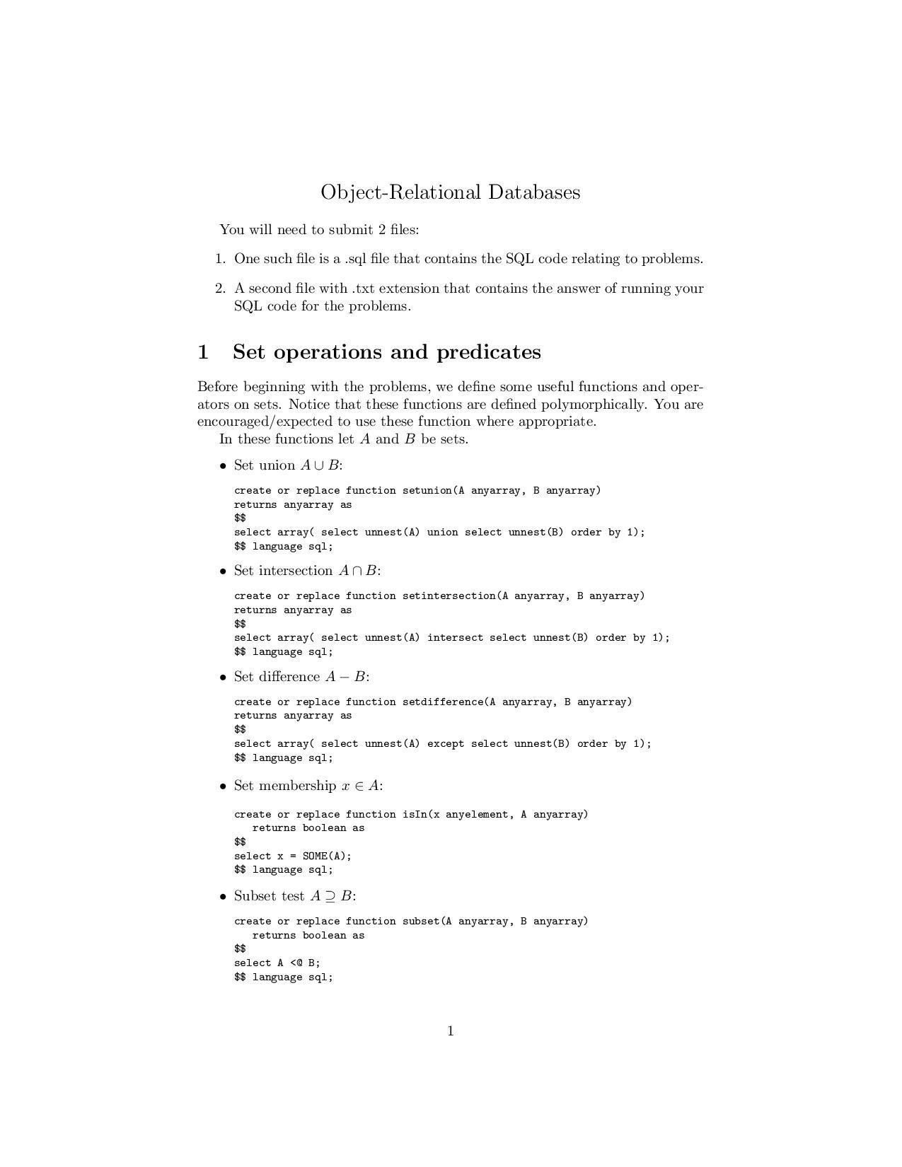 Object Relational Databases You Will Need To Submit 2