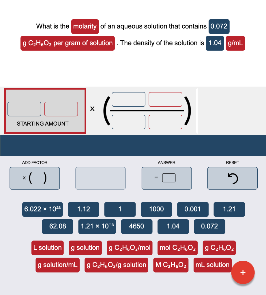 Solved What is the molarity of an aqueous solution that | Chegg.com