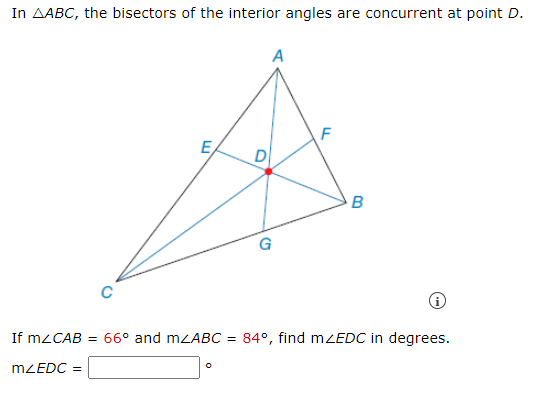 Solved In ABC, the bisectors of the interior angles are | Chegg.com