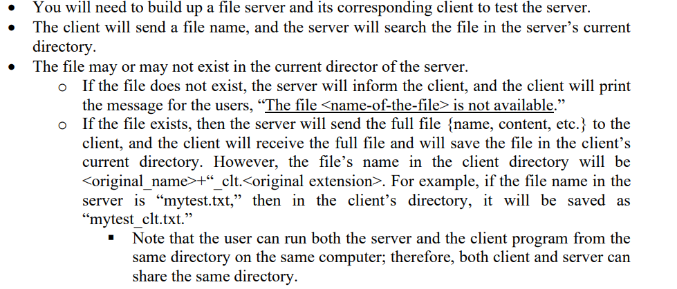 Solved - You will need to build up a file server and its | Chegg.com