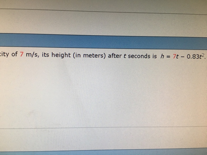 Solved +-/4 points scalcET7 3.7.505,XP. If a stone is thrown | Chegg.com Solved +-/4 points scalcET7 3.7.505,XP. If a stone is thrown | Chegg.com