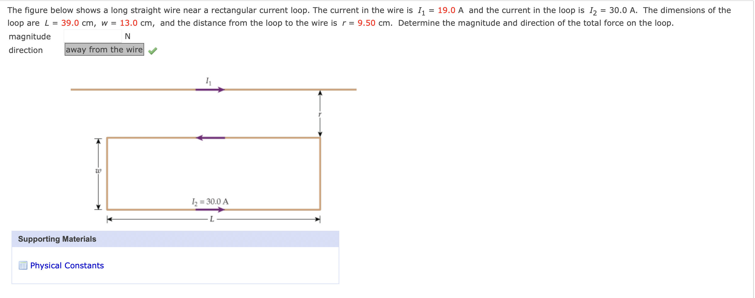 Solved magnitude direction | Chegg.com