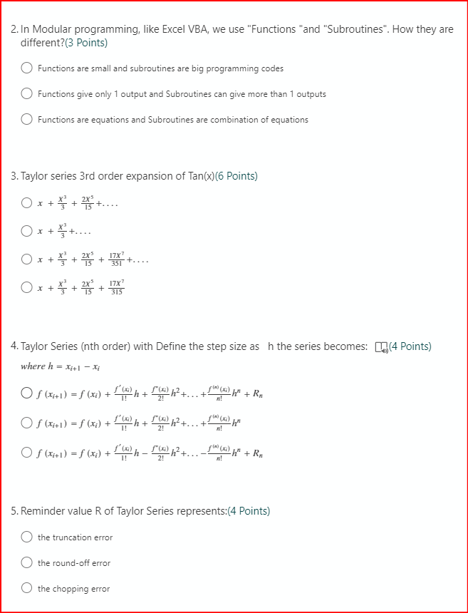 Solved 2. In Modular programming, like Excel VBA, we use | Chegg.com