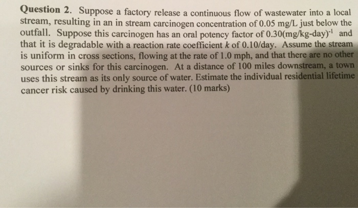 Solved Suppose a factory release a continuous flow of | Chegg.com