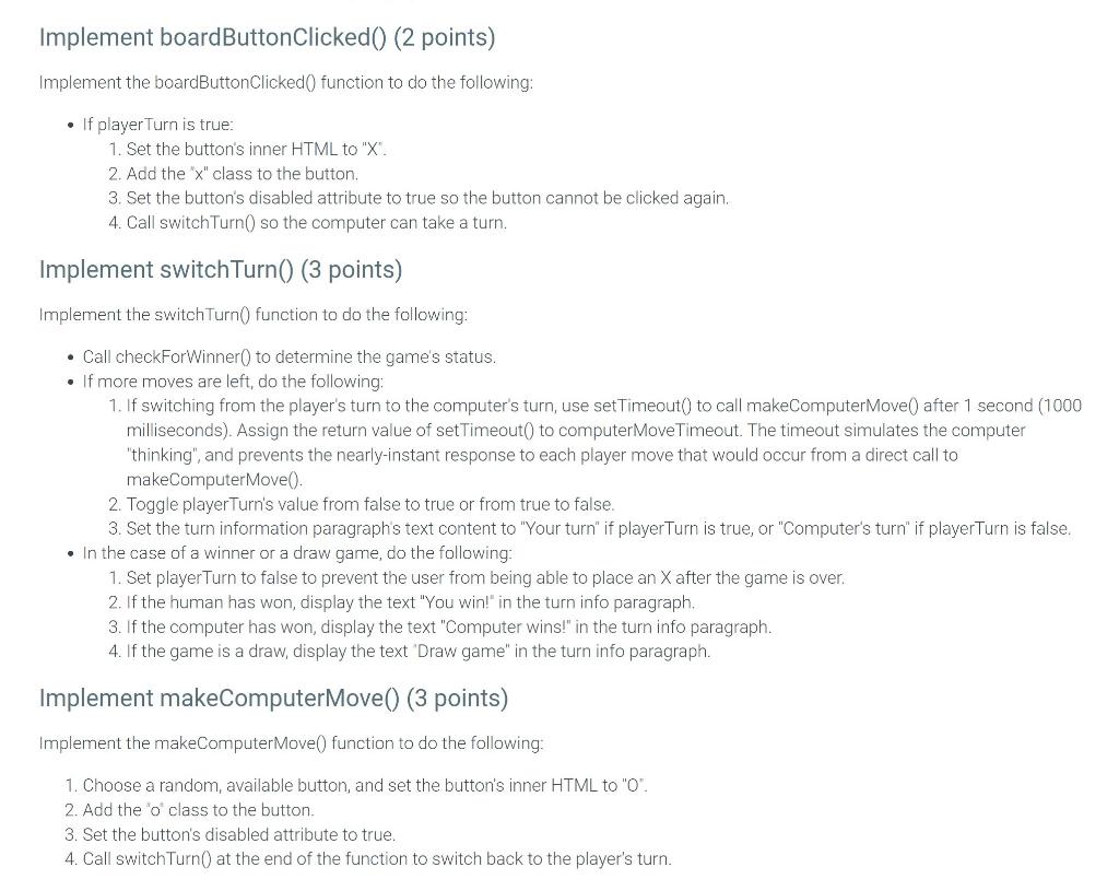 Solved In this lab, you will write JavaScript to implement a | Chegg.com