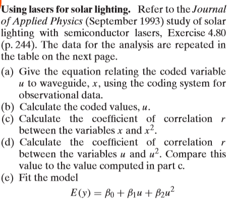 Using lasers for solar lighting. Refer to the Journal | Chegg.com