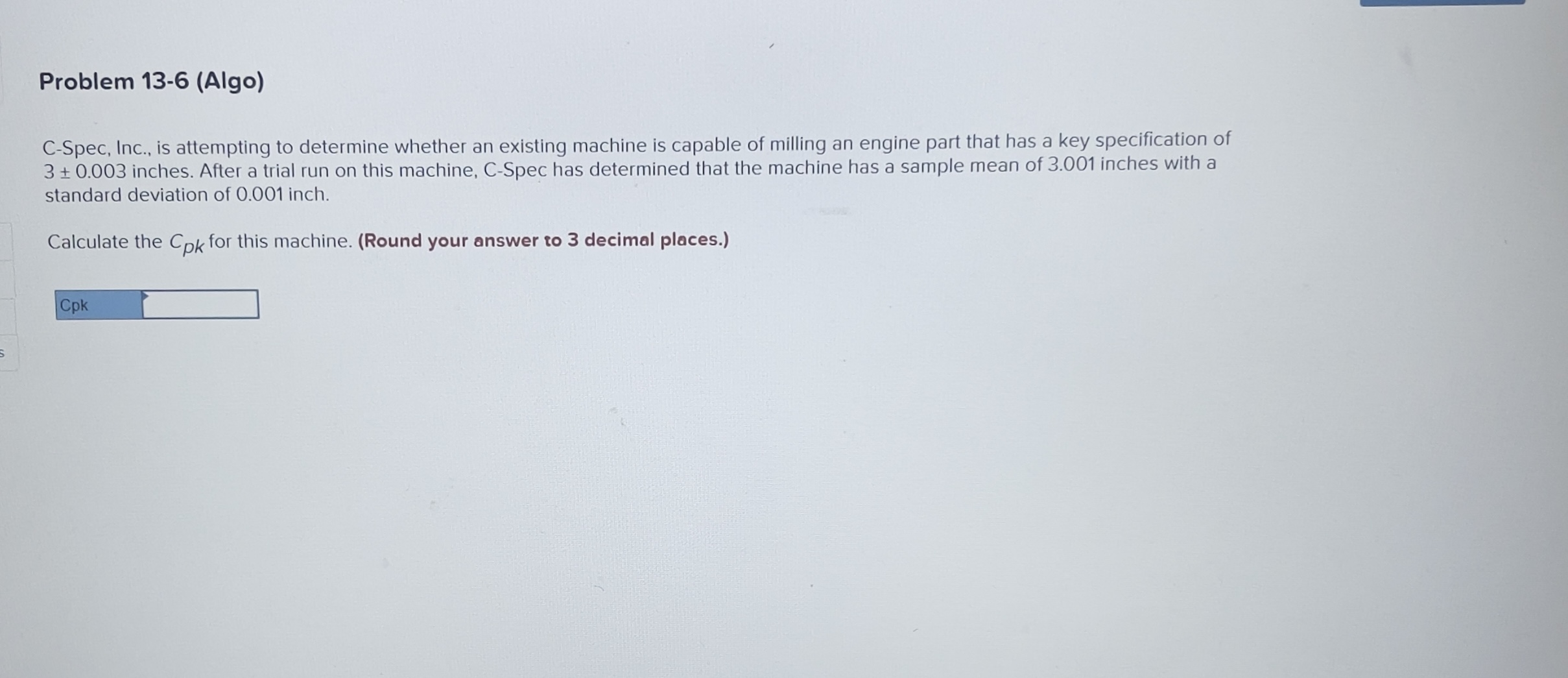 Solved Problem 13-6 (Algo)C-Spec, Inc., is attempting to | Chegg.com