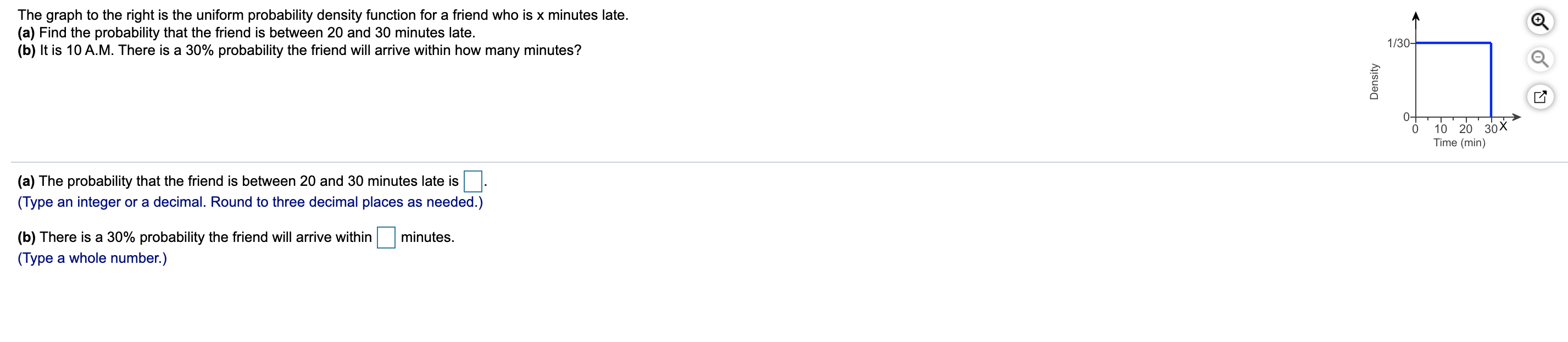 Solved The graph to the right is the uniform probability | Chegg.com