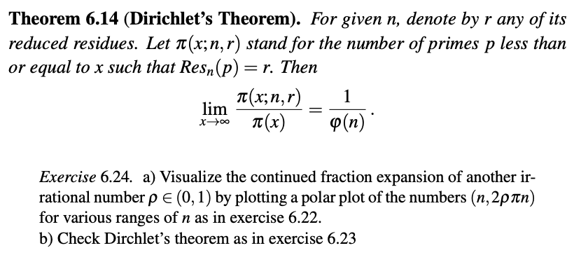 Theorem 6.14 (Dirichlet's Theorem). For given n, | Chegg.com