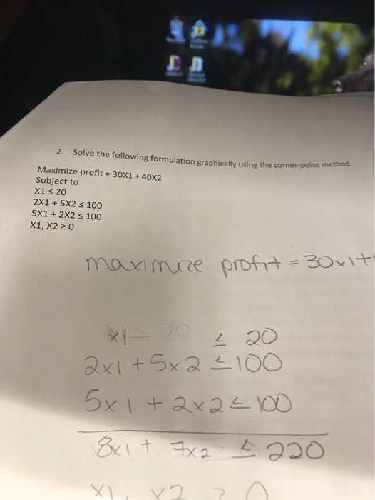 Solved 토의, Solve the following formulation graphically using | Chegg.com