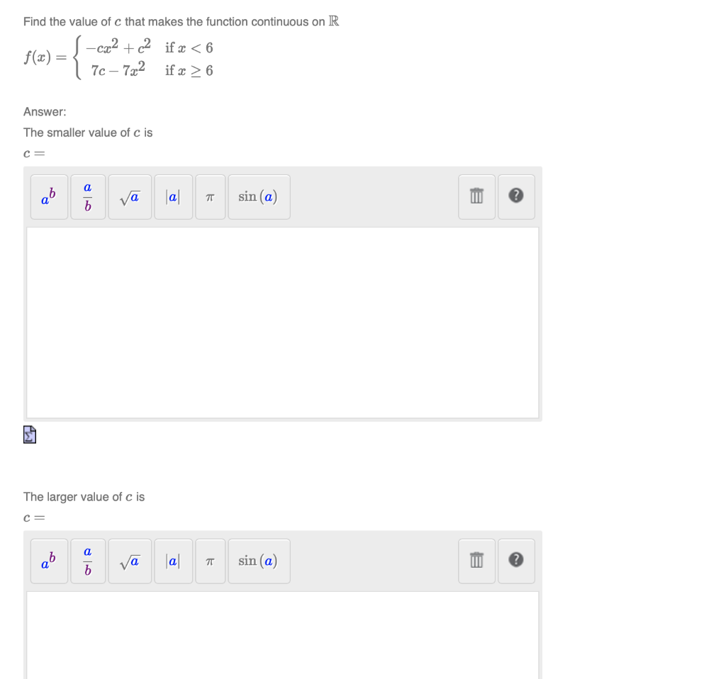 Solved Find the value of c that makes the function | Chegg.com