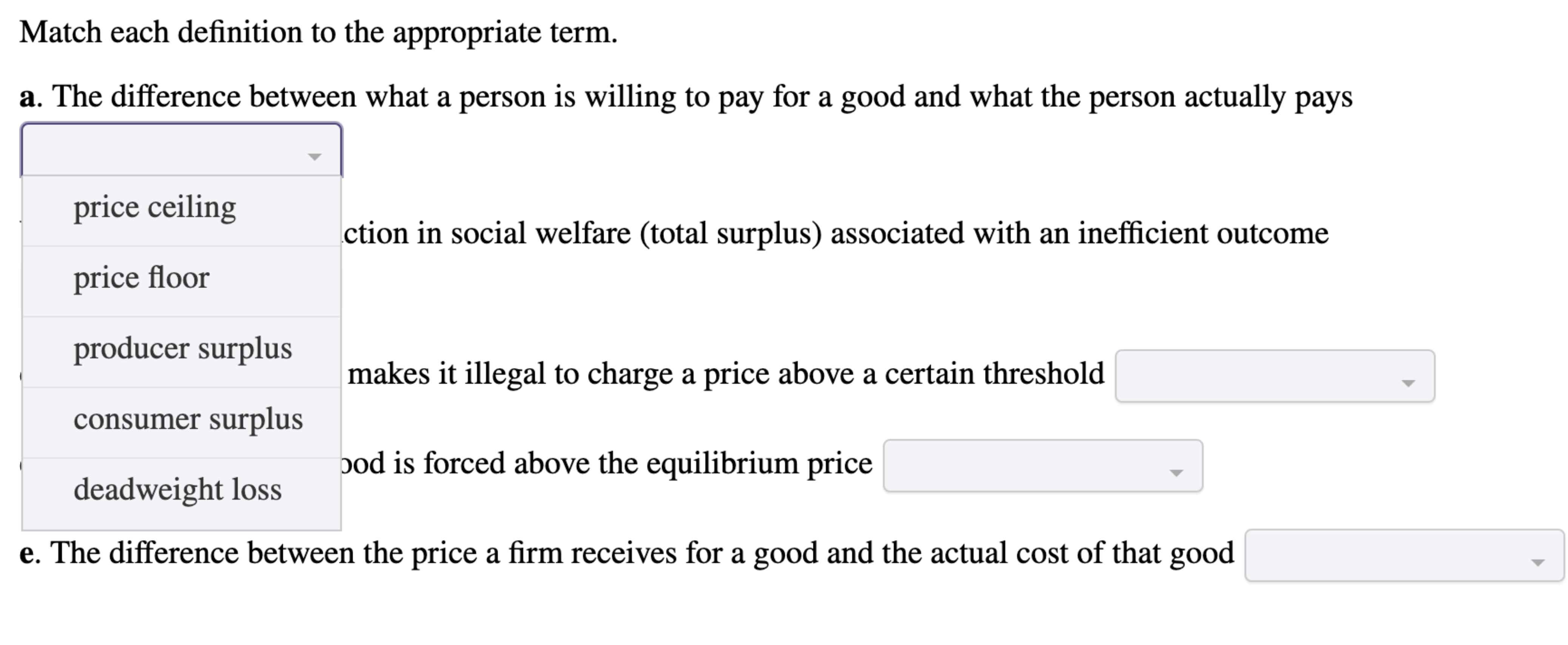 Solved Match each definition to the appropriate term.a. ﻿The | Chegg.com