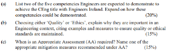 Solved (a) ﻿List two of the five competencies Engineers are | Chegg.com